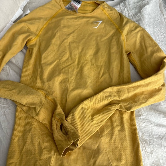 Gymshark | Tops | Compression Yellow Tee | Poshmark